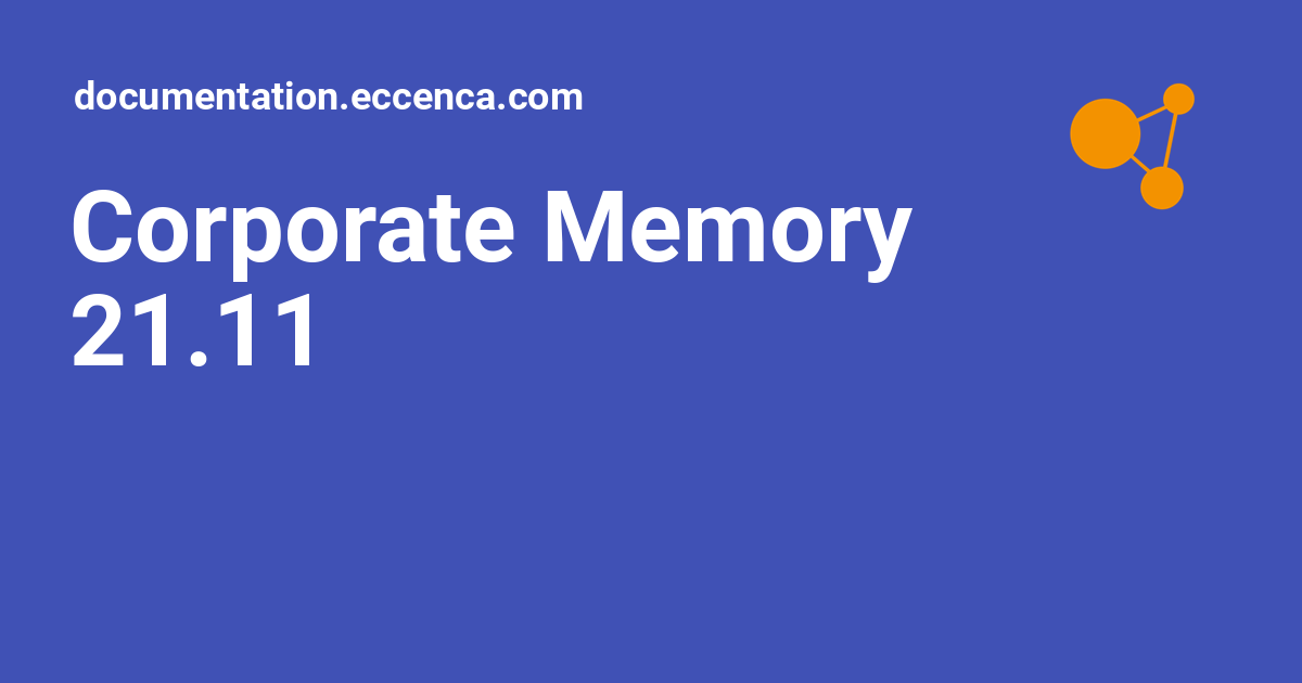 Corporate Memory 21.11 - documentation.eccenca.com