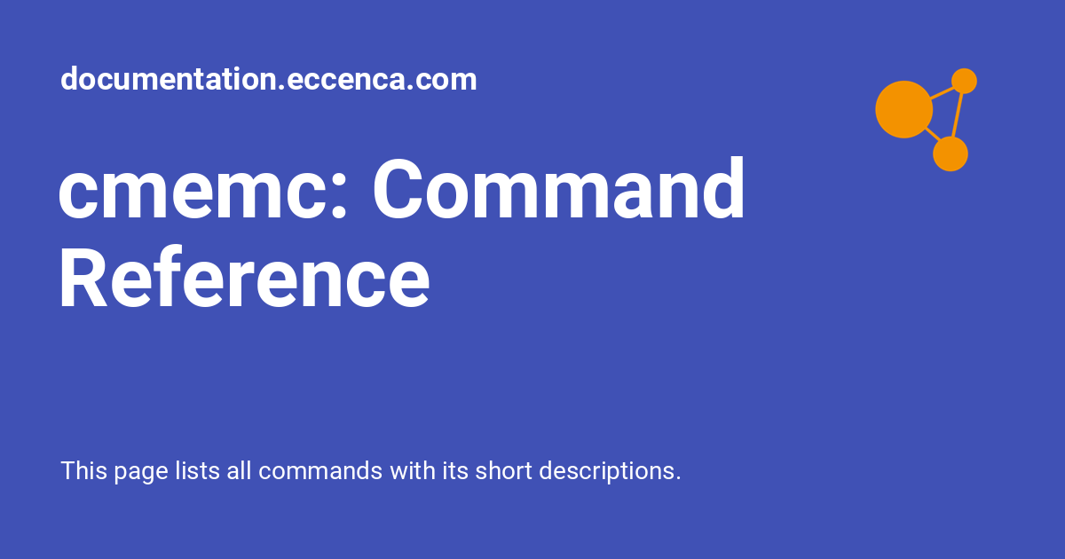 Cmemc Command Reference