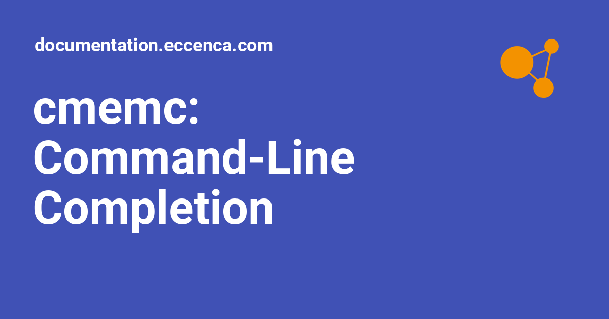 cmemc: Command-Line Completion - documentation.eccenca.com