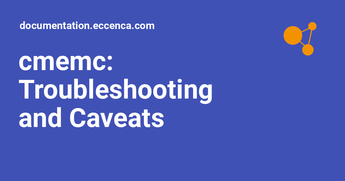 cmemc: Troubleshooting and Caveats - documentation.eccenca.com