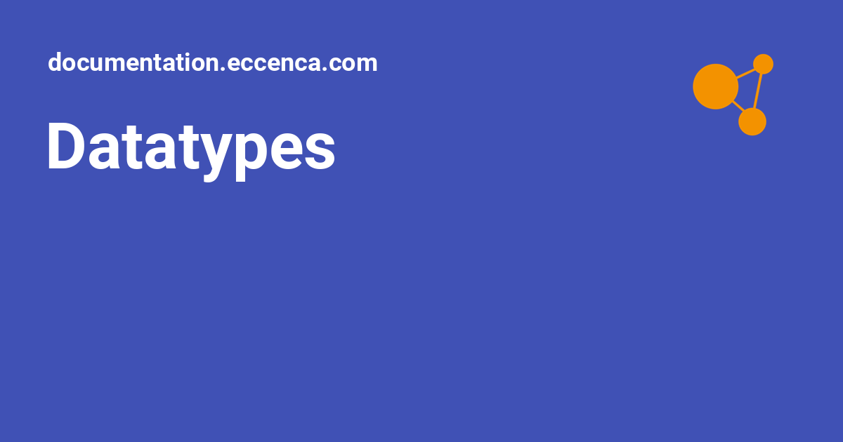 Datatypes - documentation.eccenca.com