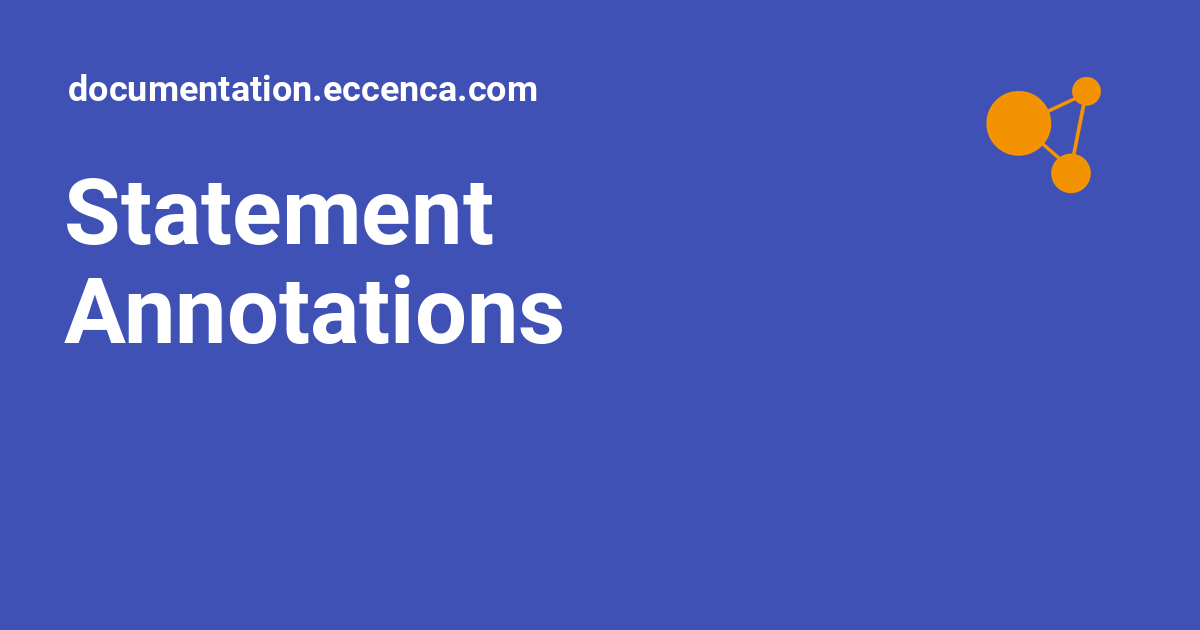 Statement Annotations - documentation.eccenca.com