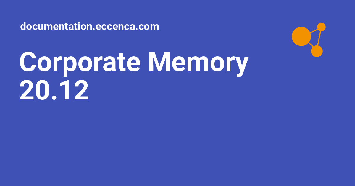 Corporate Memory 20.12 - documentation.eccenca.com