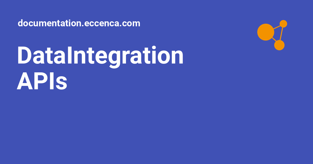 DataIntegration APIs - documentation.eccenca.com