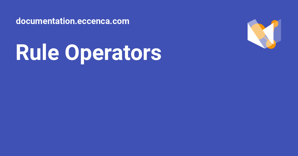 Rule Operators - documentation.eccenca.com