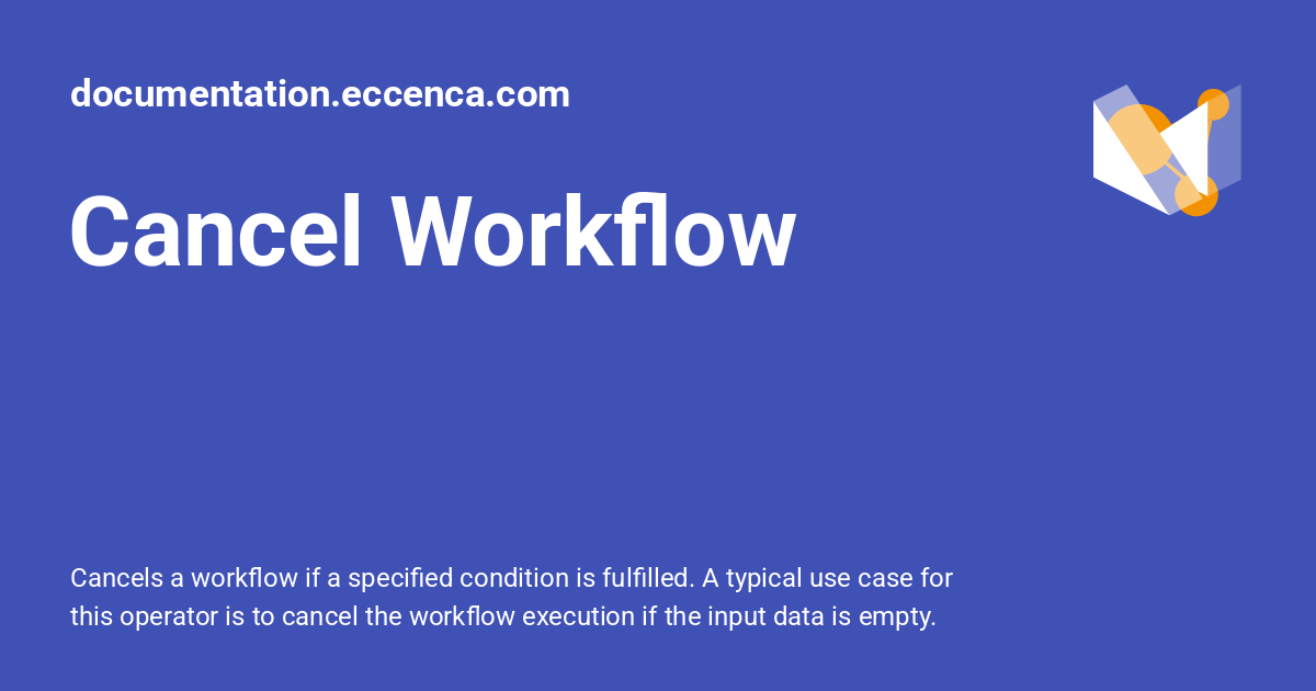 Cancel Workflow - documentation.eccenca.com