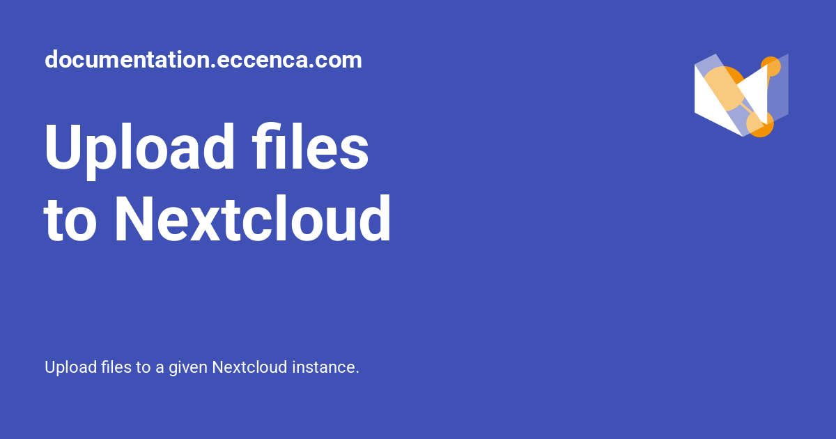 Upload files to Nextcloud - documentation.eccenca.com