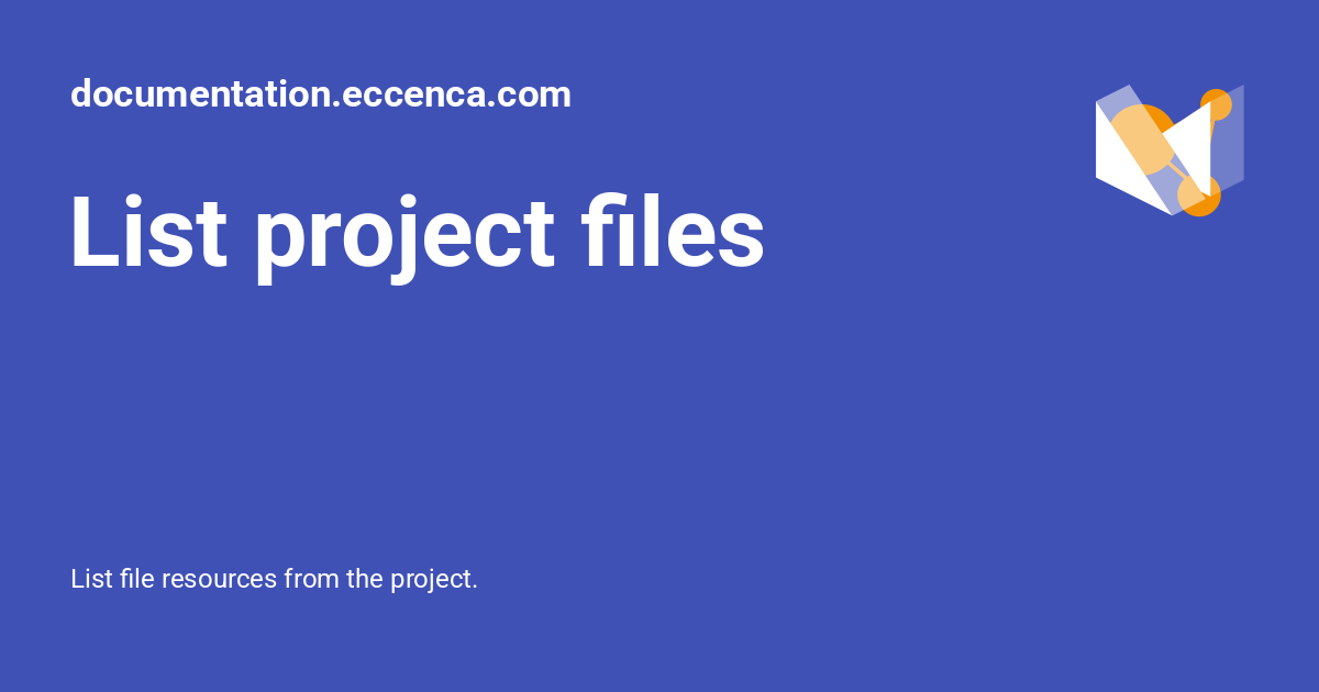 List project files - documentation.eccenca.com