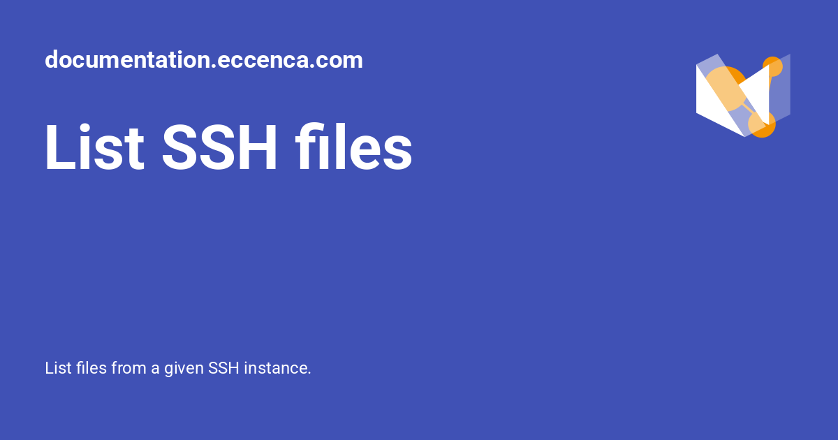 List SSH files - documentation.eccenca.com