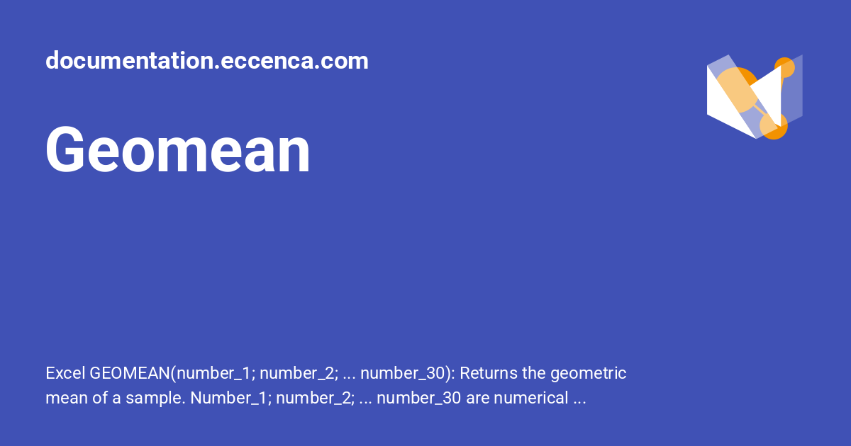 Geomean - documentation.eccenca.com
