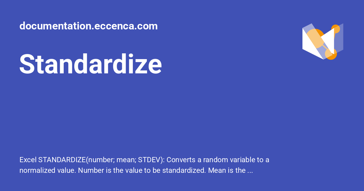 Standardize - documentation.eccenca.com