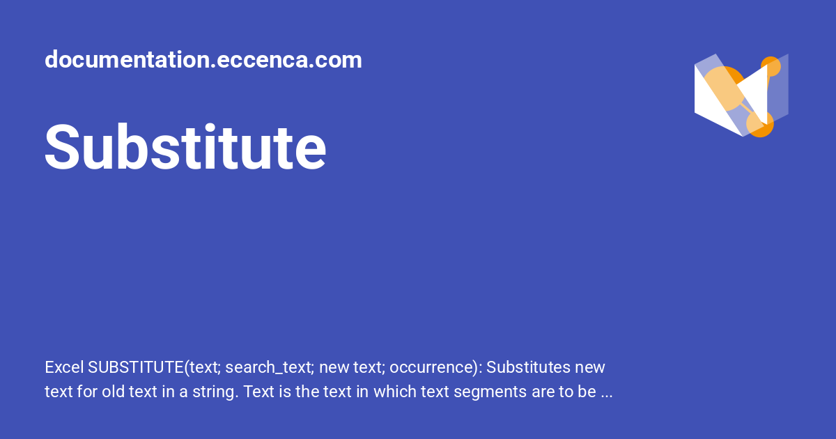 Substitute - documentation.eccenca.com