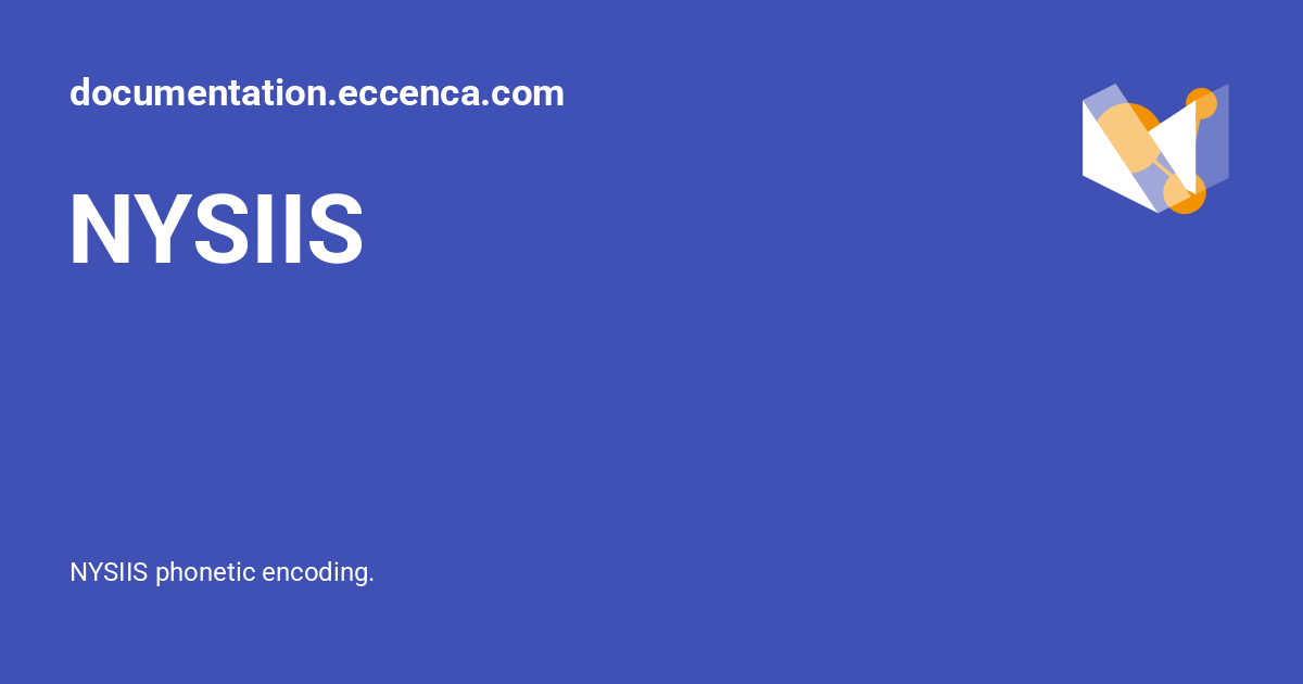 NYSIIS - documentation.eccenca.com