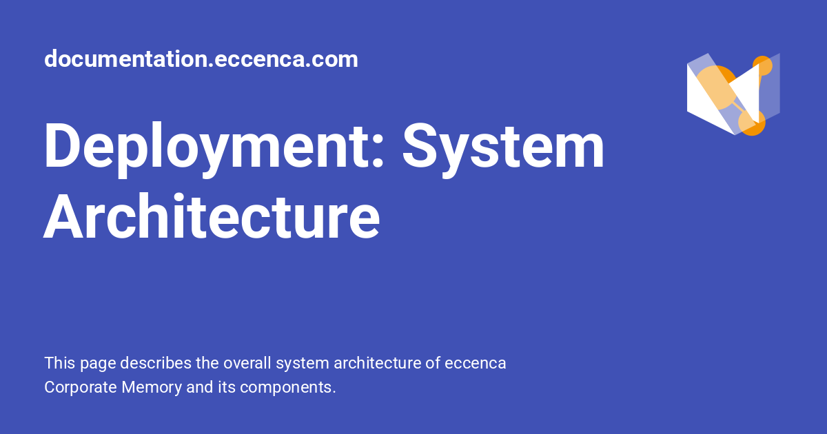 Deployment: System Architecture - documentation.eccenca.com