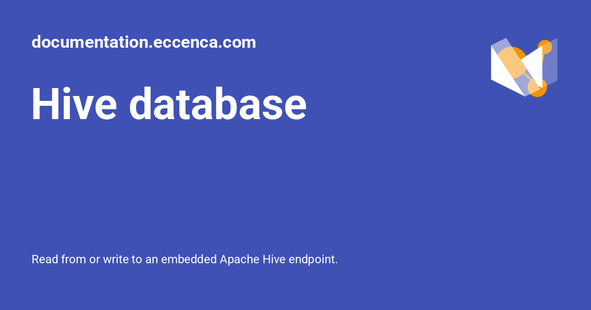 Hive database - documentation.eccenca.com